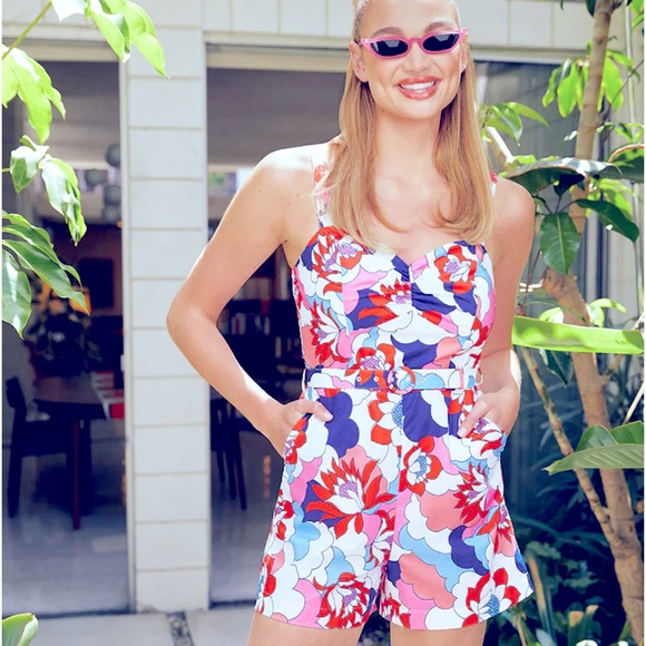 Modcloth | Pants & Jumpsuits | Modcloth X Barbie A Retro Romp Romper ...